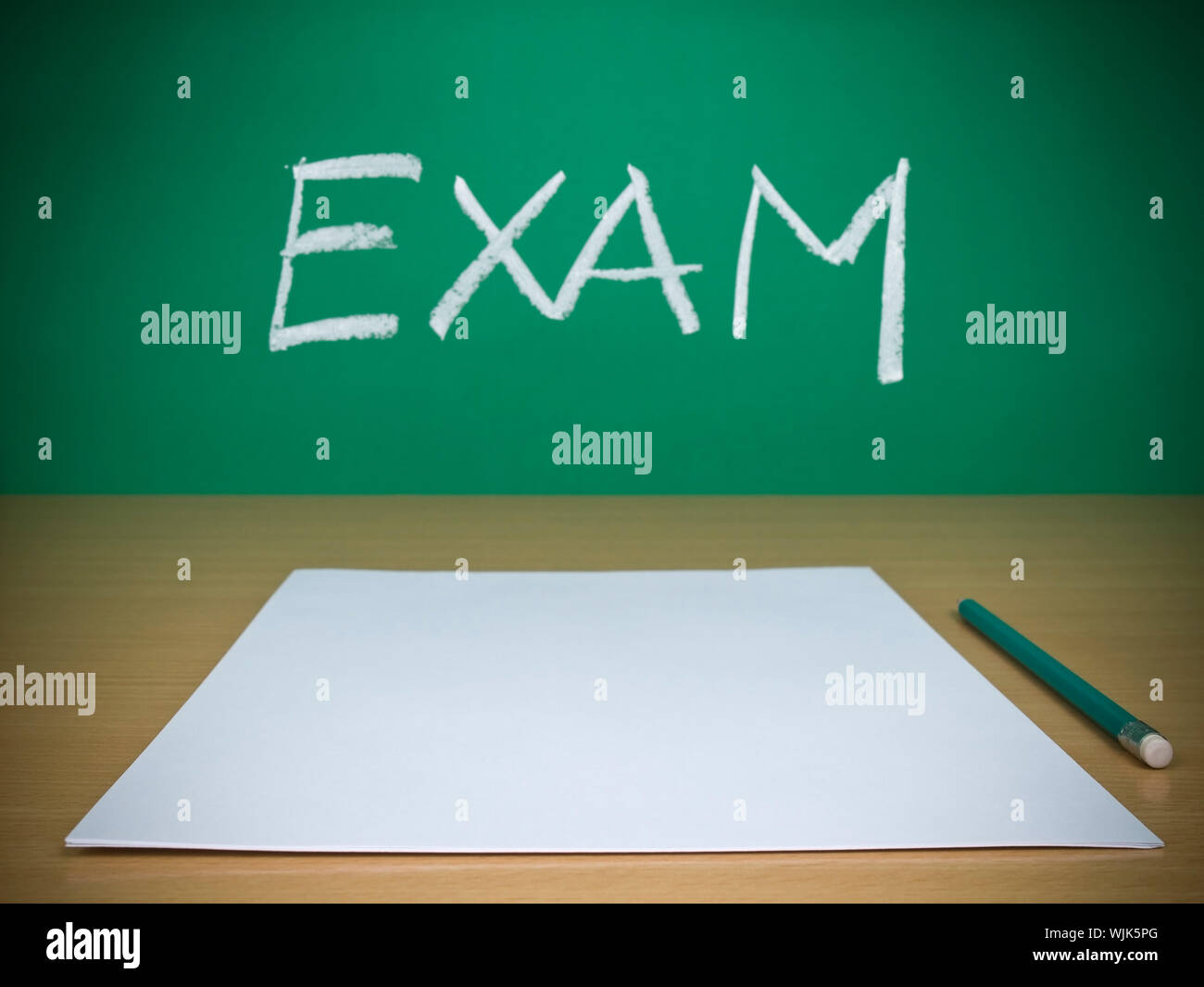 A few blank sheets ready for been filled in a exam Stock Photo - Alamy
