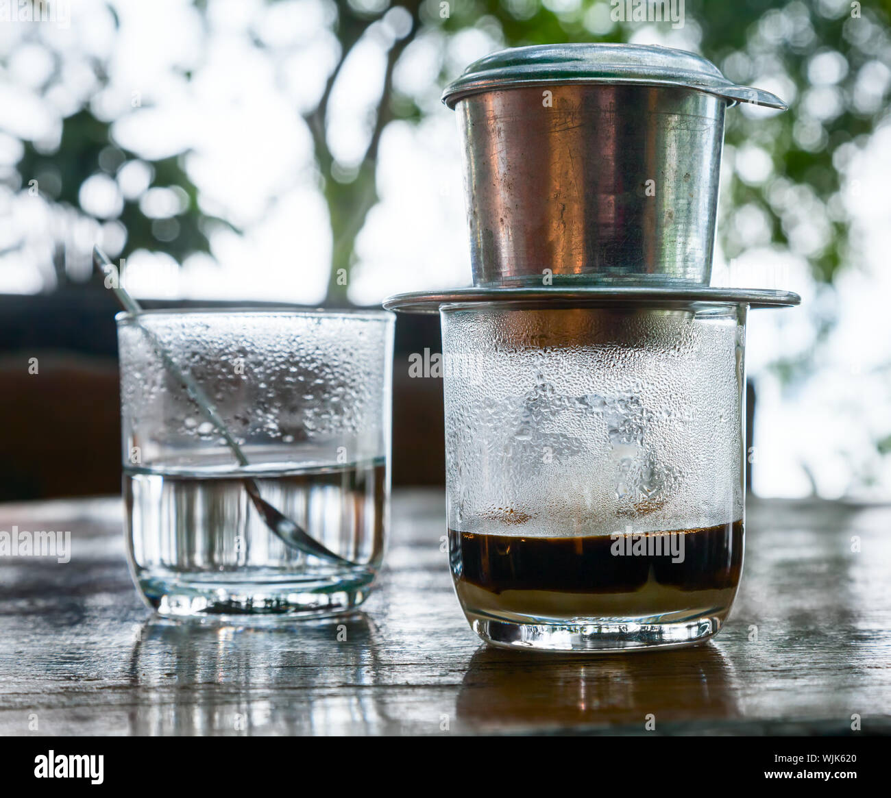 Coffee brewed in traditional vietnamese style Stock Photo - Alamy