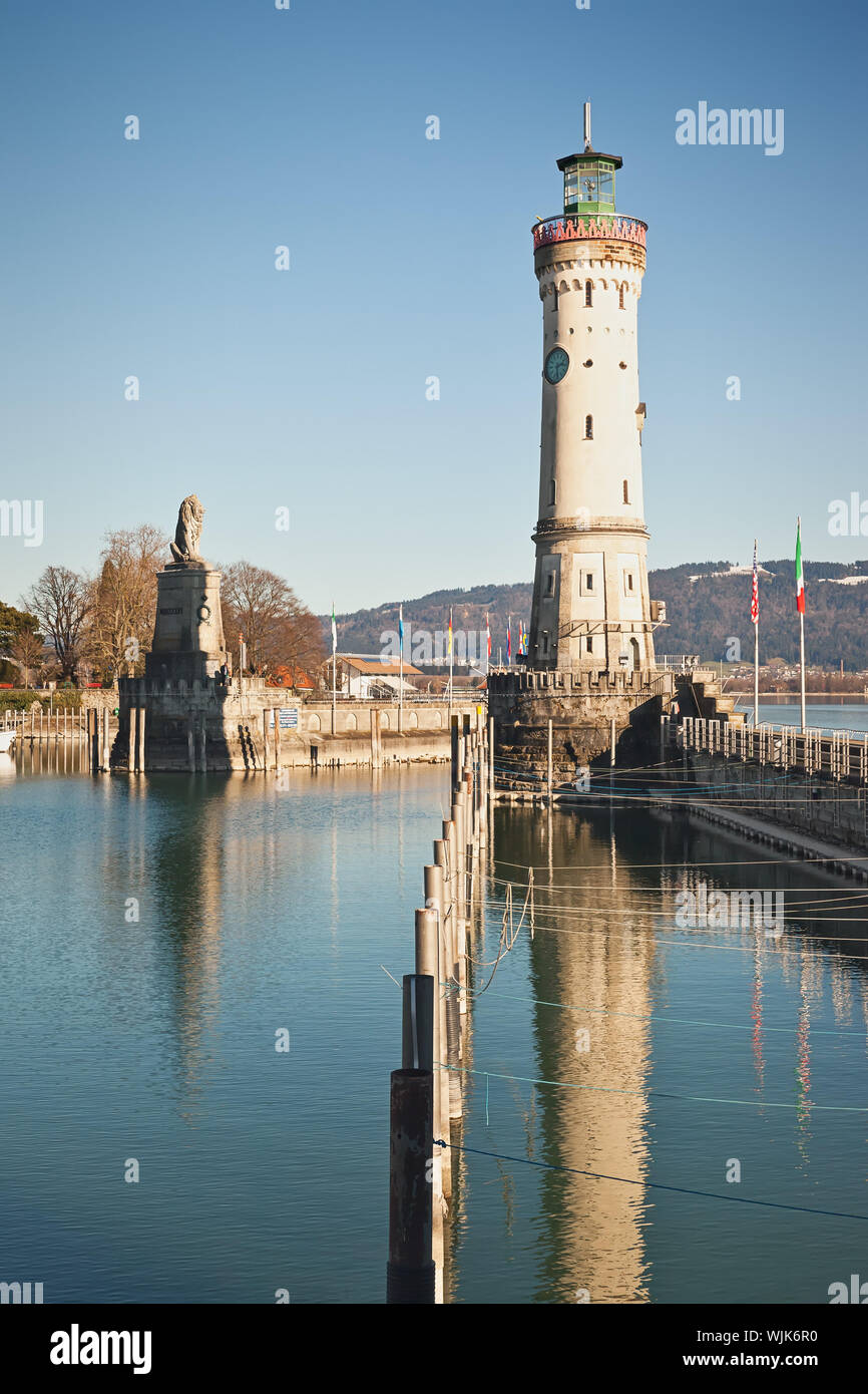 An image of the beautiful harbor at Lindau Germany Stock Photo - Alamy