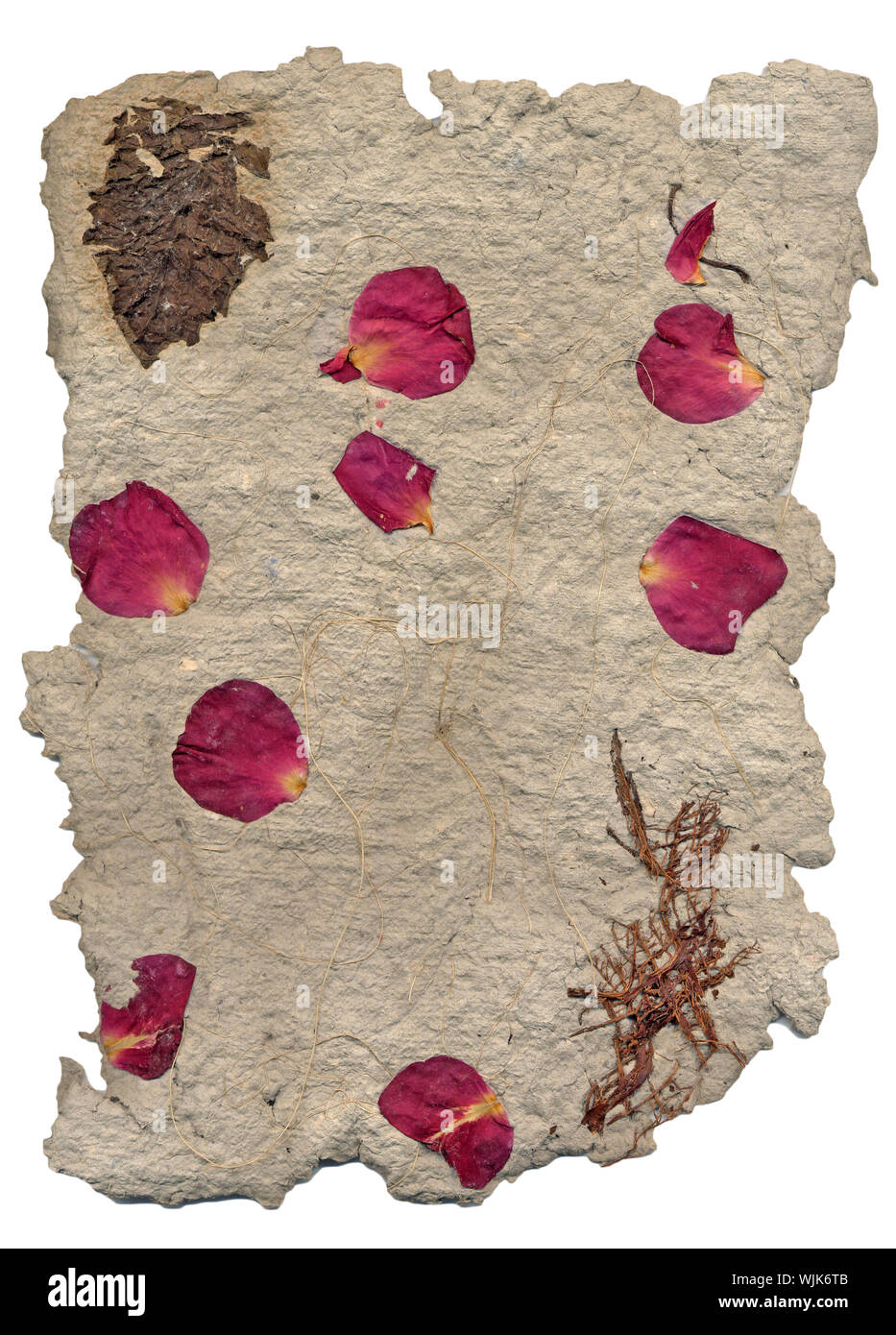 Hand made paper isolated on white background Stock Photo - Alamy
