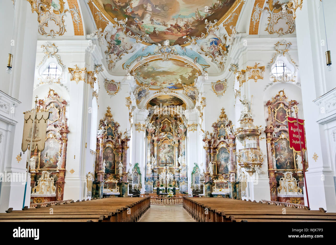 An image of the beautiful monastery in Roggenburg Bavaria Germany Stock ...