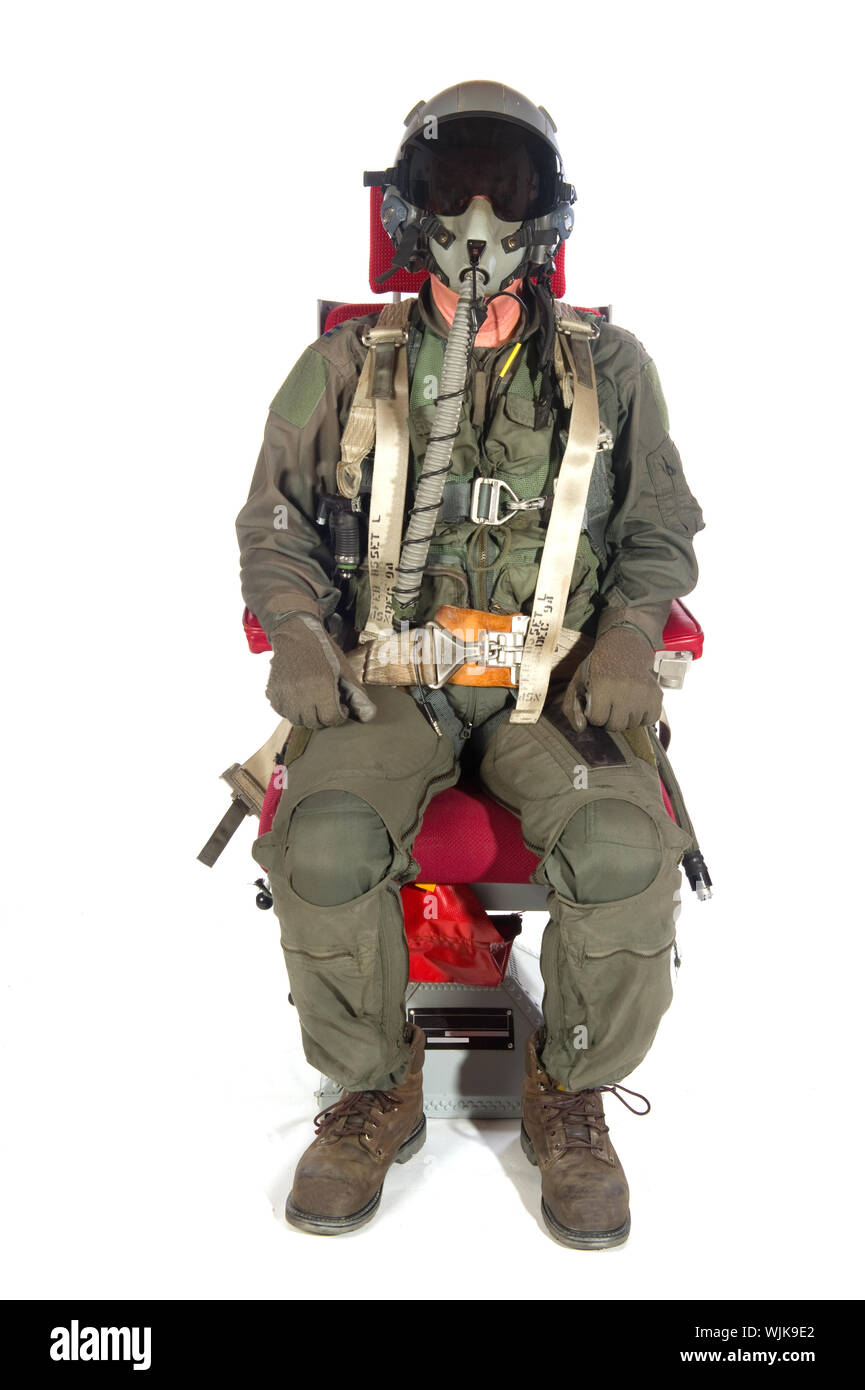 Crew American aircraft in full uniform isolated over white Stock Photo ...