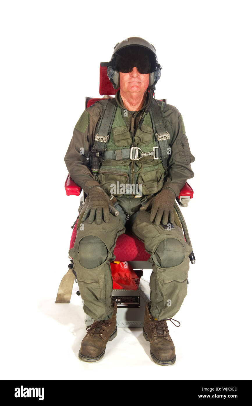Crew American aircraft in full uniform isolated over white Stock Photo ...
