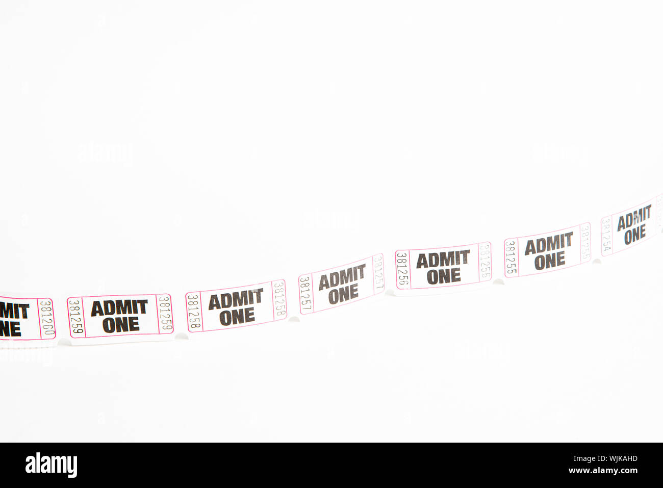 A macro or close-up shot of a strip of generic white sequentially ...