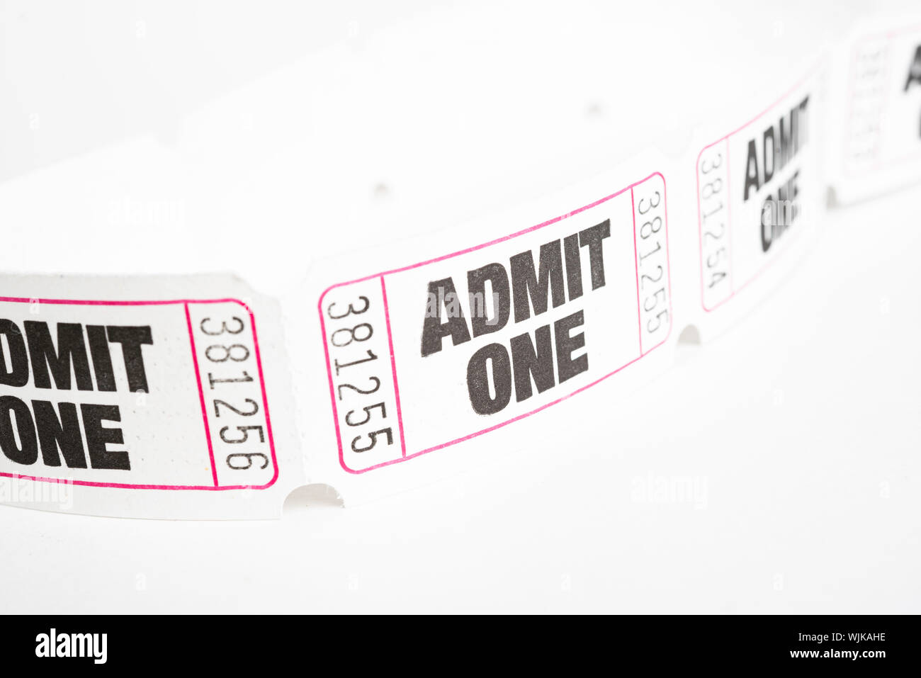 A macro or close-up shot of a strip of generic white sequentially ...