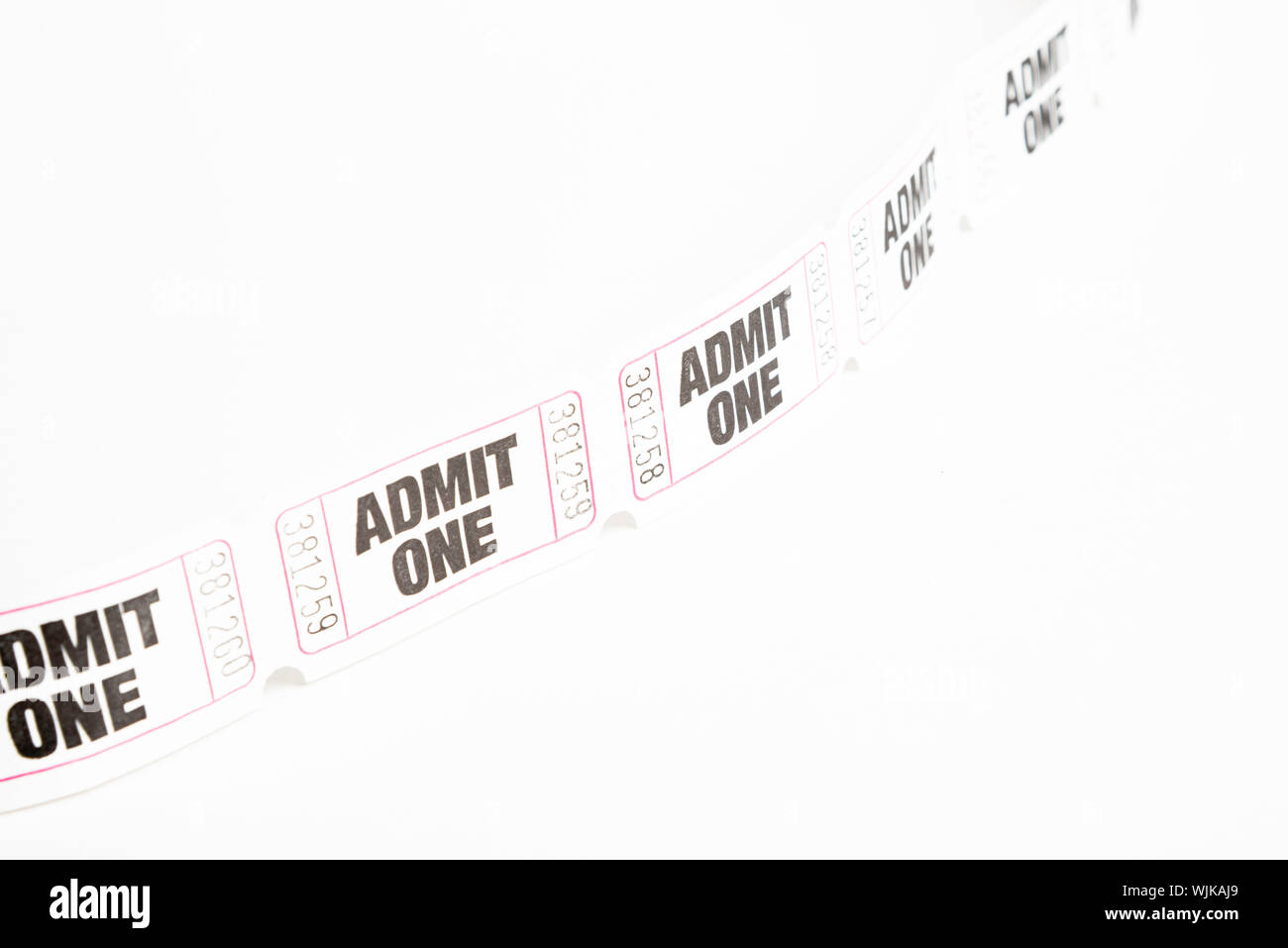A macro or close-up shot of a strip of generic white sequentially ...