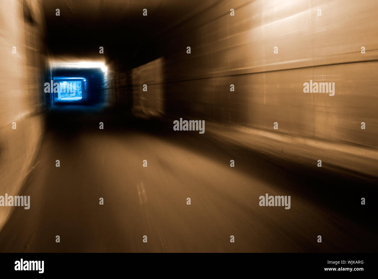 It's a tunnel with weak light Stock Photo - Alamy