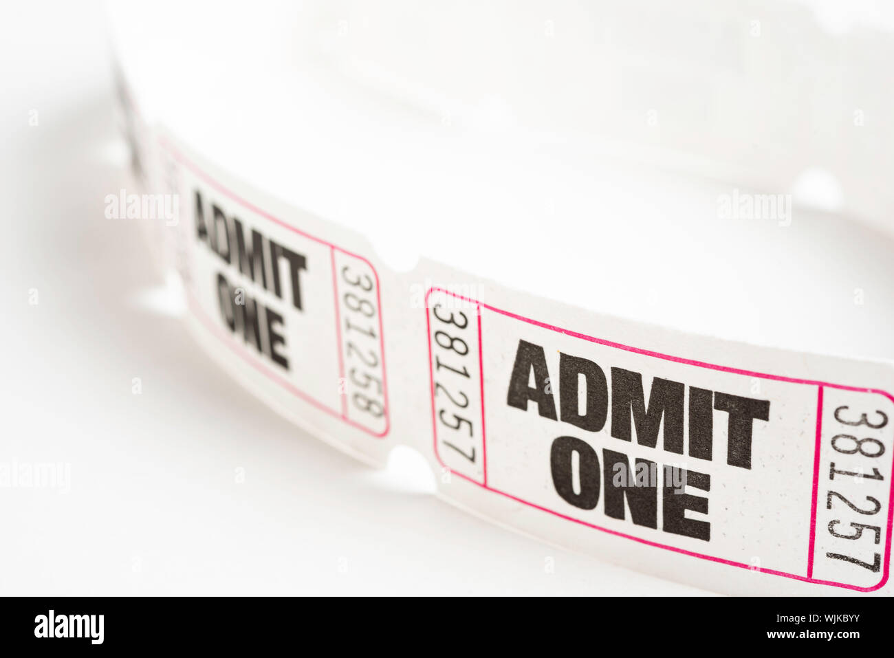 A macro or close-up shot of a strip of generic white sequentially ...