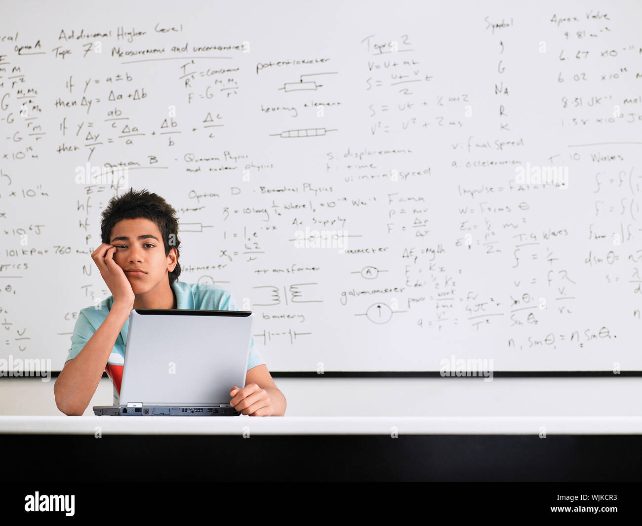 Teenager in Mathematics Class Stock Photo - Alamy