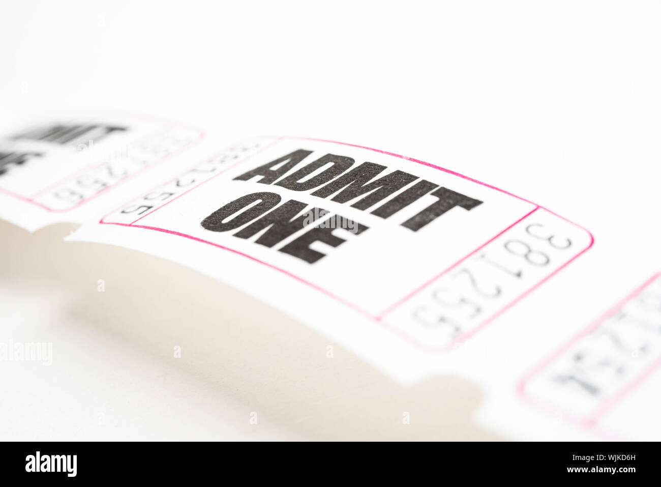 A macro or close-up shot of a strip of generic white sequentially ...