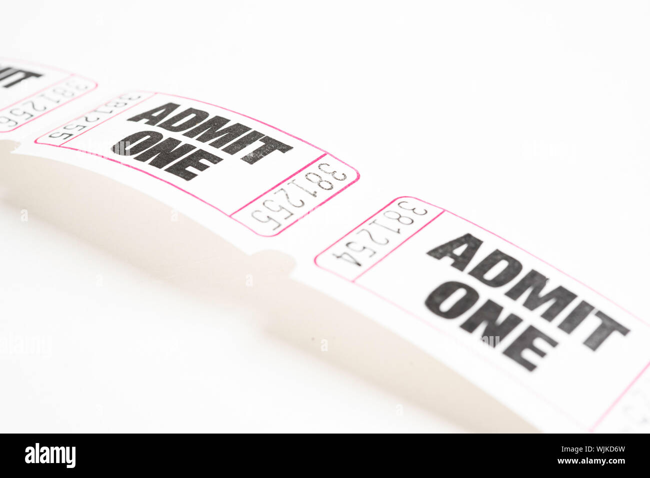 A macro or close-up shot of a strip of generic white sequentially ...