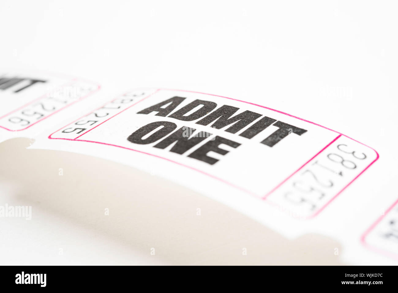 A macro or close-up shot of a strip of generic white sequentially ...