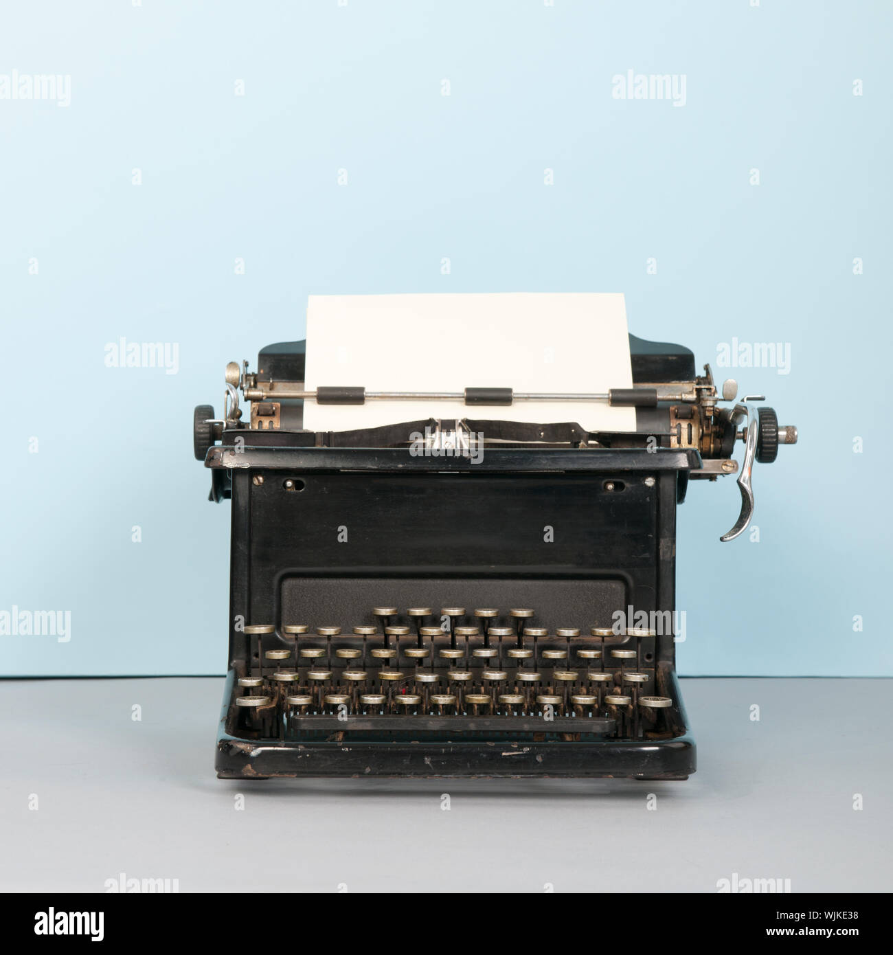 antique black typewriter in studio Stock Photo - Alamy