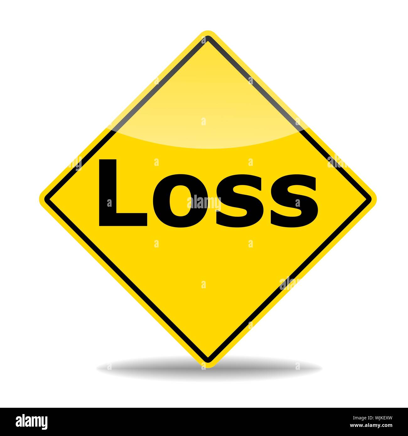 earnings or profit and loss sign isolated on white background Stock ...