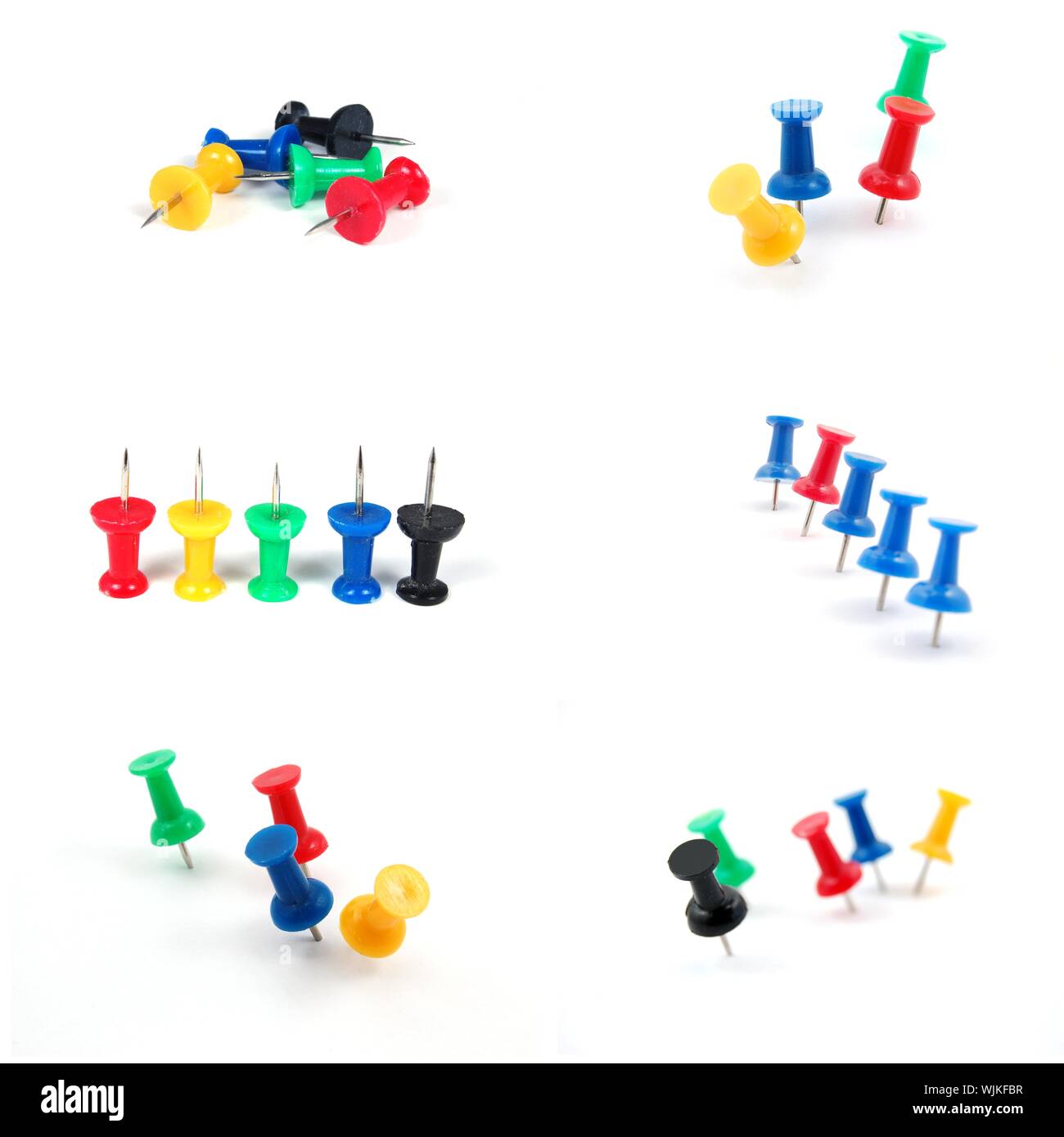 pin collection isolated on a white background Stock Photo - Alamy