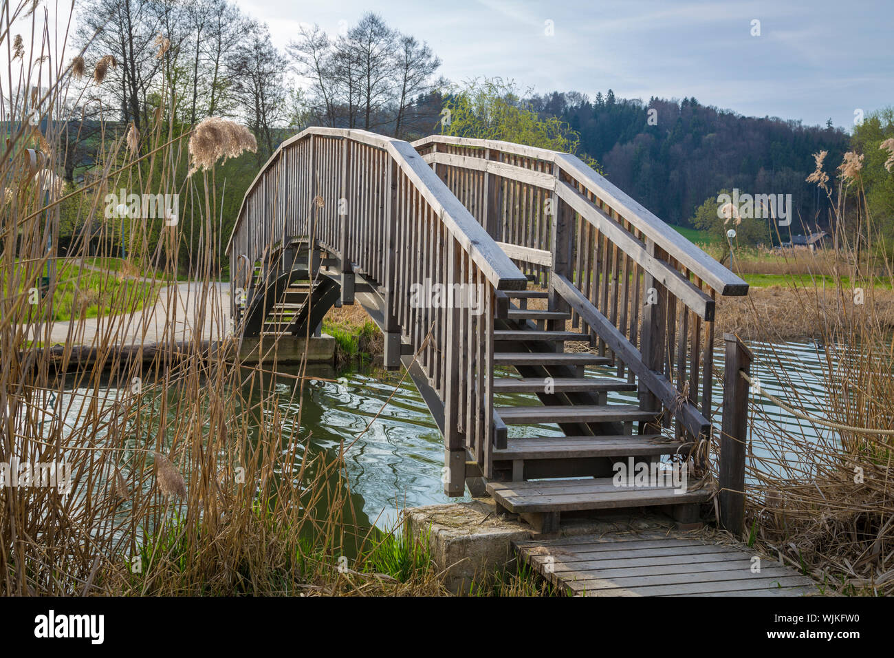 Wandern am Obertrumer See im Flachgau, Salzburg Stock Photo - Alamy
