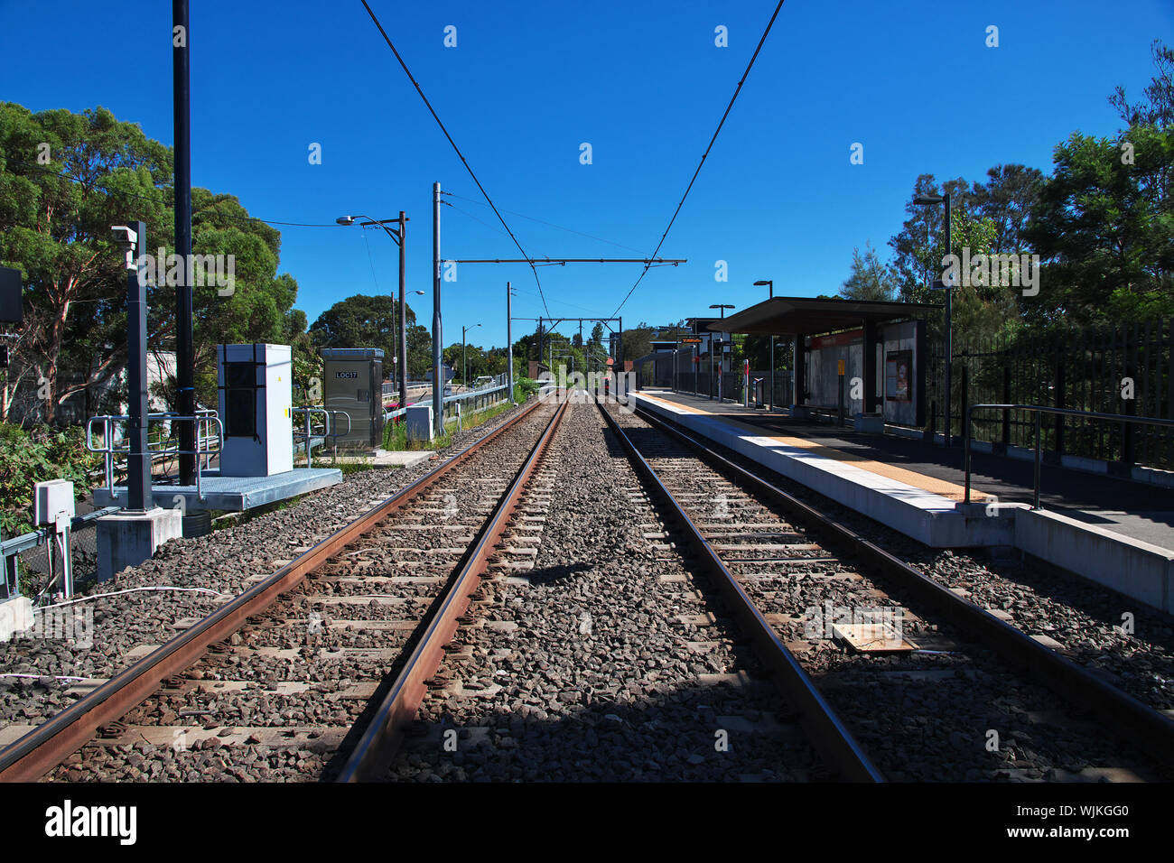 Sydney / Australia - 01 Jan 2019: The railway in darling harbour in ...