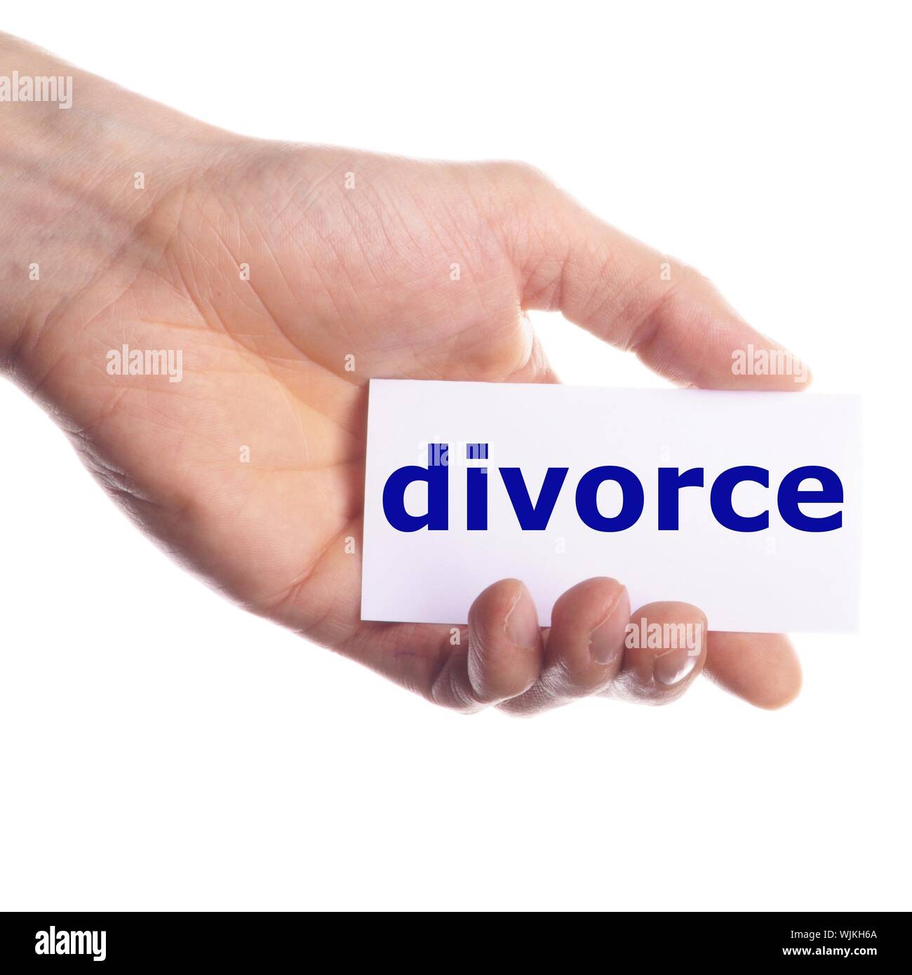 divorce concept with hand holding paper sign Stock Photo - Alamy