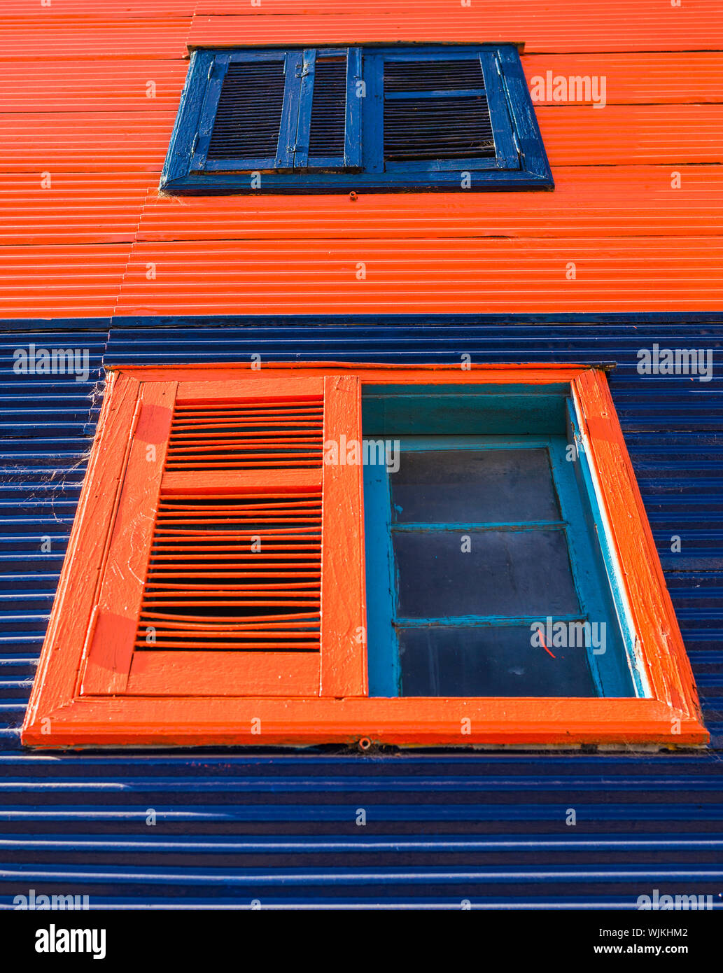 An abstract background with colorful old windows Stock Photo - Alamy