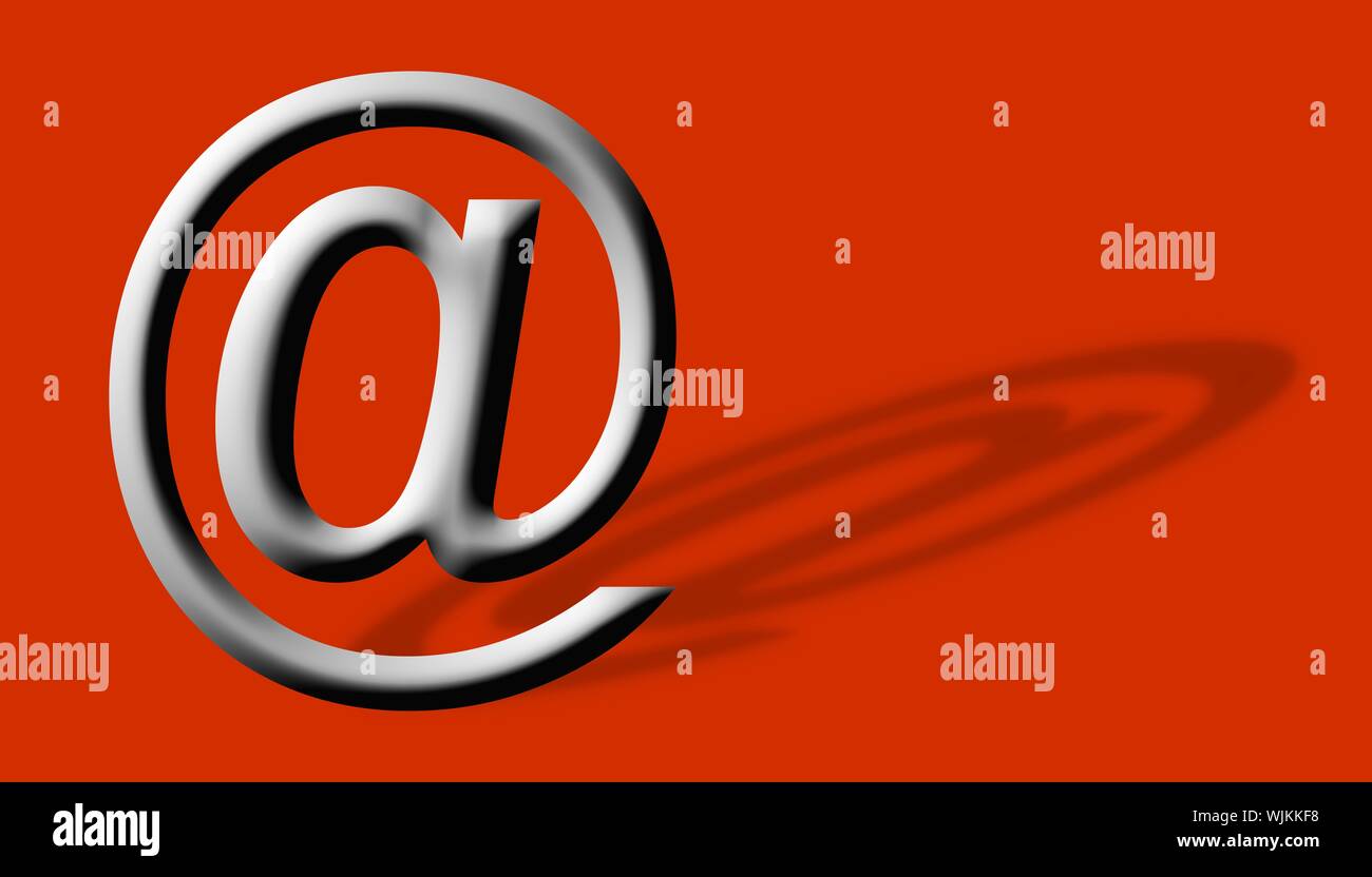Arobase AT web email symbol illustration, internet sign Stock Photo - Alamy