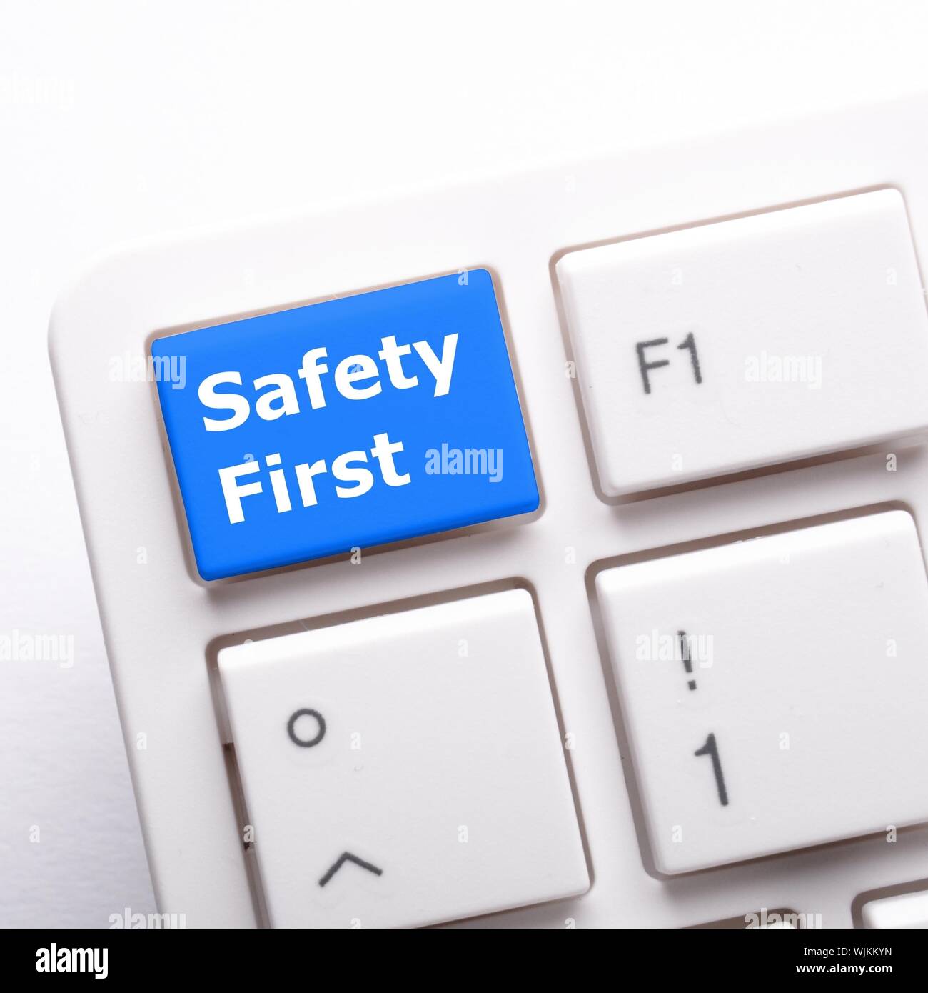 safety first concept with key showing risk danger or insurance Stock ...