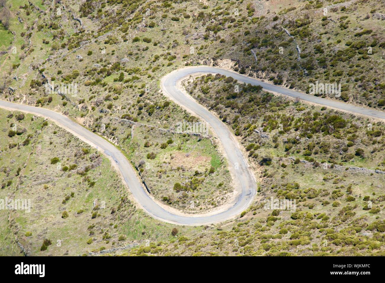 road valley at gredos mountains in avila spain Stock Photo - Alamy