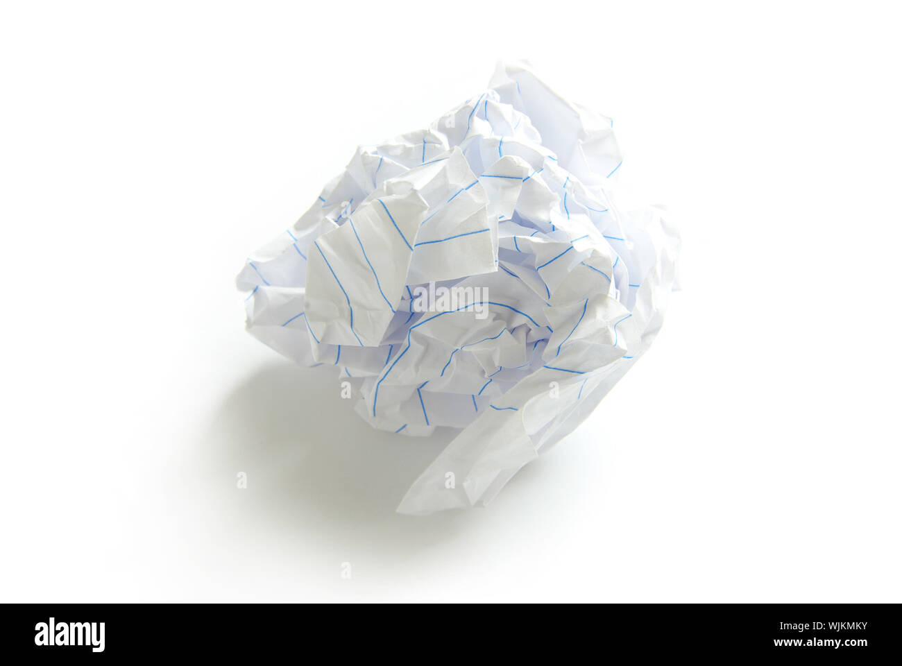 crumpled paper ball isolated on a white Stock Photo - Alamy