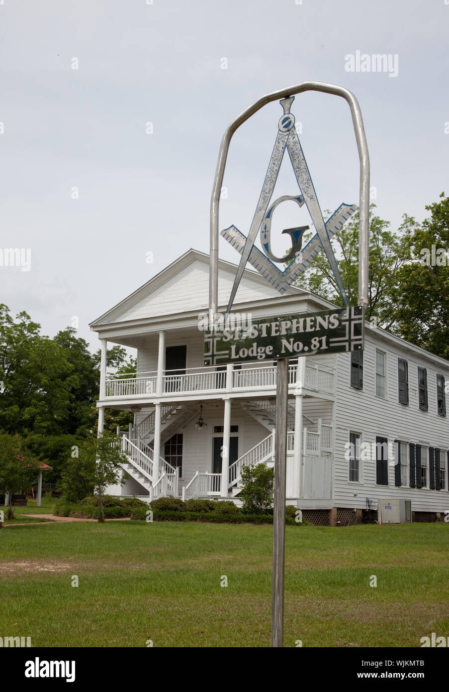 Historic buildings in the town of St. Stephens, Alabama Stock Photo - Alamy