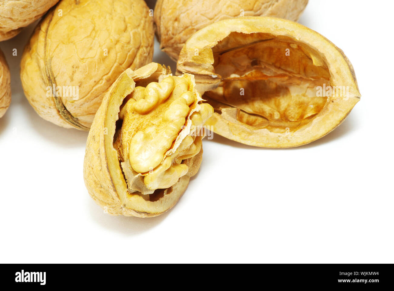 fresh walnuts isolated on a white background Stock Photo - Alamy