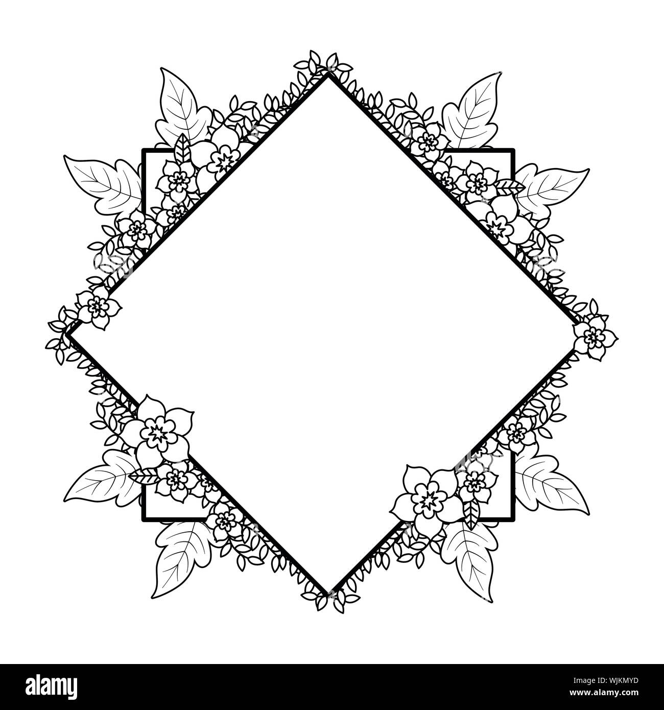 Flowers and leaves design, floral nature plant ornament garden ...
