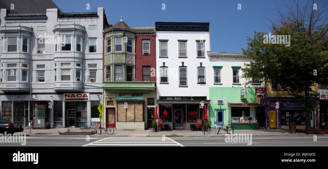 Historic buildings, 14th St., NW, Washington, D.C Stock Photo - Alamy