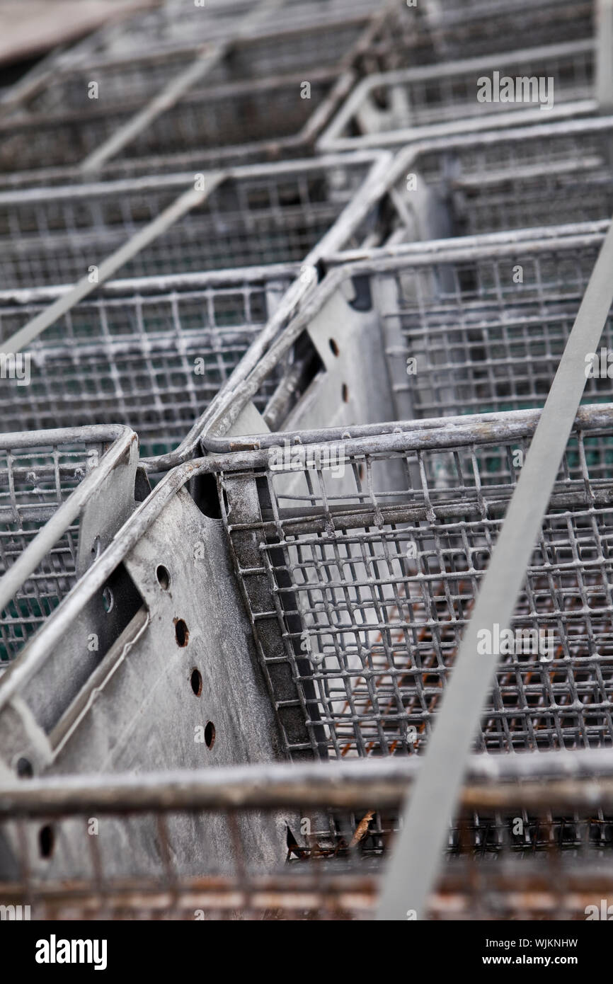 Worn metal boxes full frame Stock Photo - Alamy