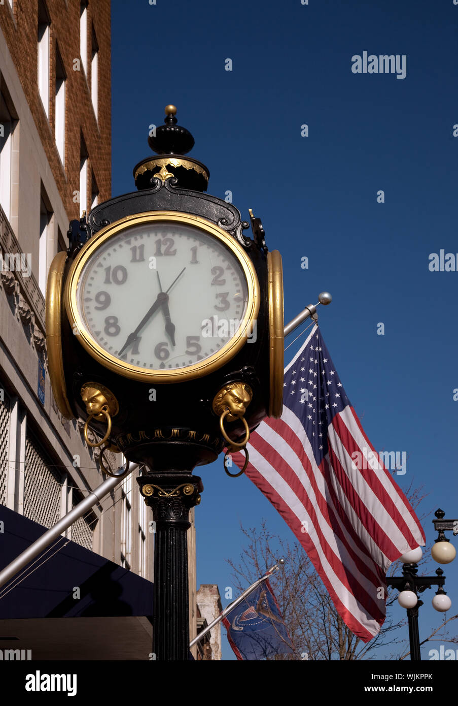Historic clock in downtown Tuscaloosa, Alabama Stock Photo - Alamy