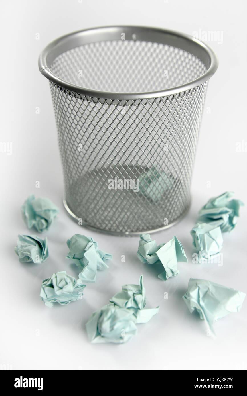 Paper trash isolated over white background Stock Photo - Alamy