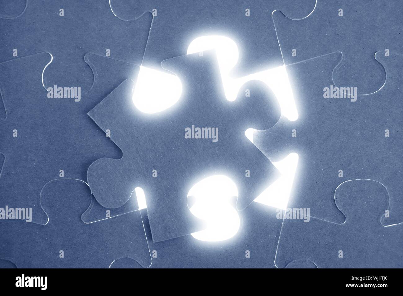 Blue puzzle, communication teamwork metaphor, conection challenge Stock ...