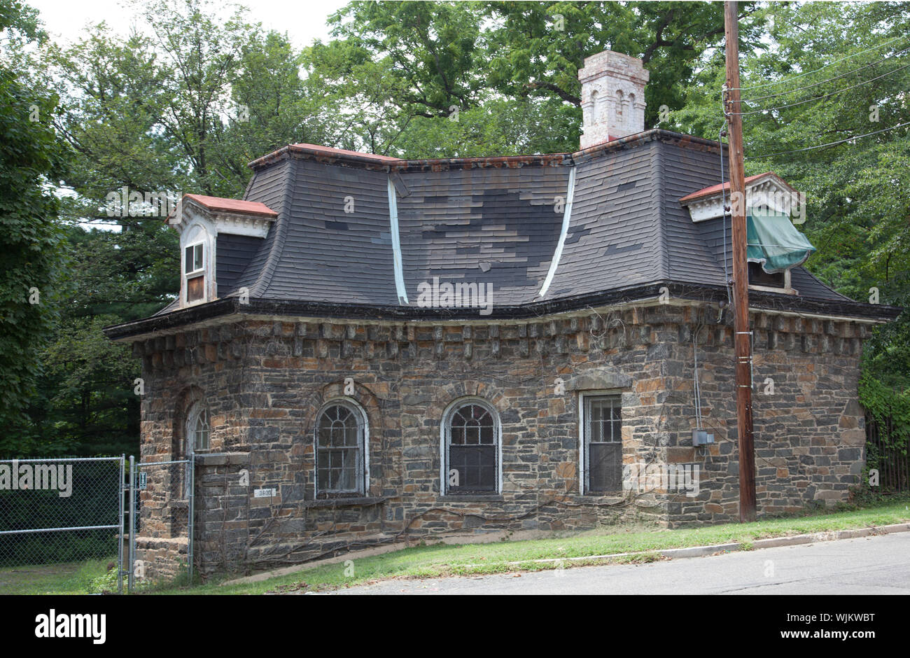 Historic gate house near Catholic University, Washington, D.C Stock ...