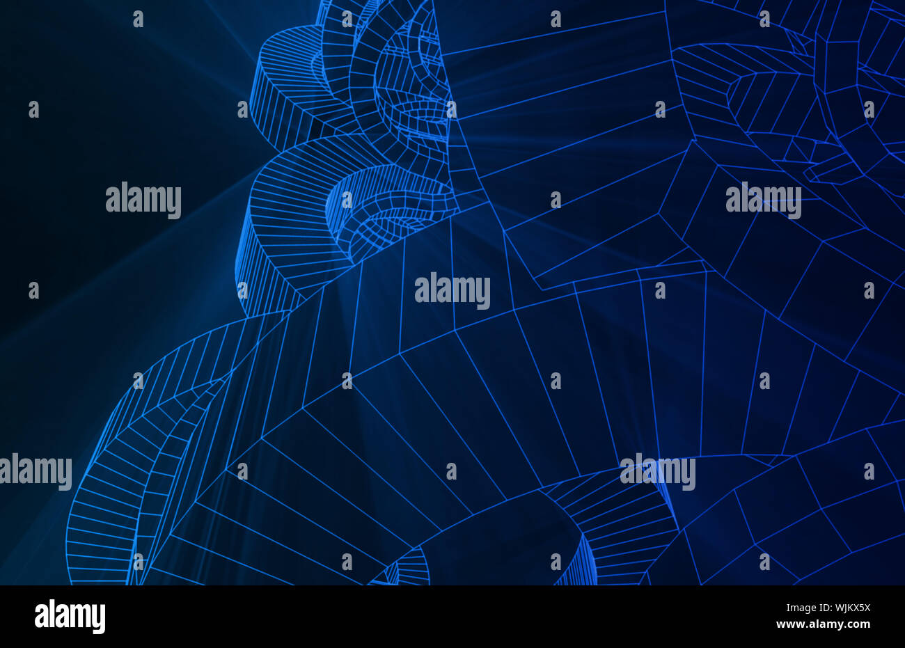 Abstract glowing wireframe design hi-res stock photography and images ...