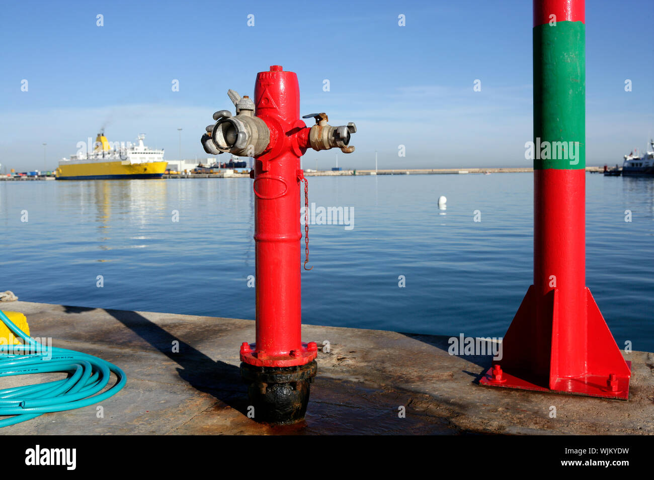 Sea marine fire protection hydrant in mediterranean sea Stock Photo - Alamy