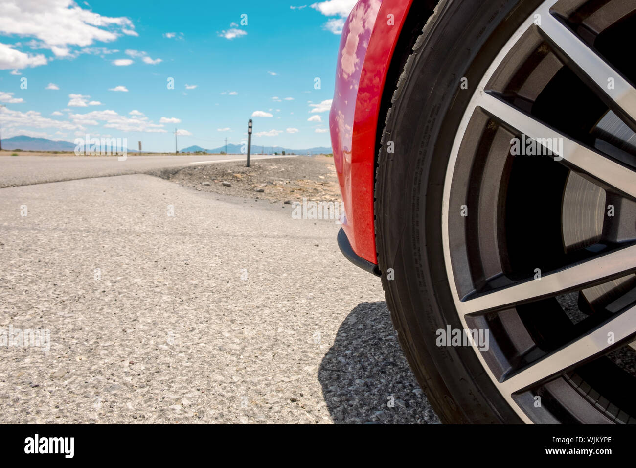 Red sports car road hi-res stock photography and images - Alamy