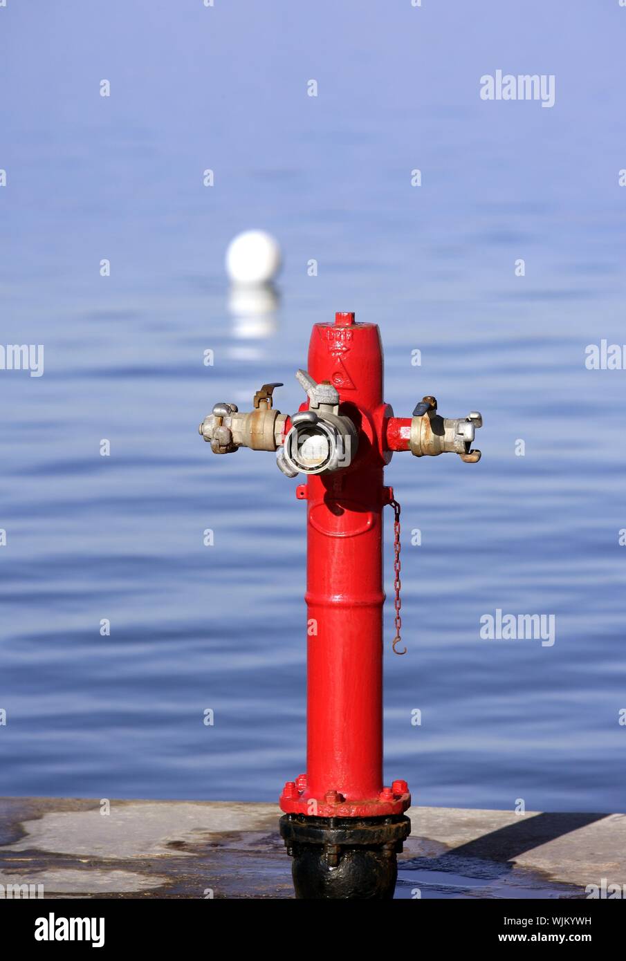Sea marine fire protection hydrant in mediterranean sea Stock Photo - Alamy