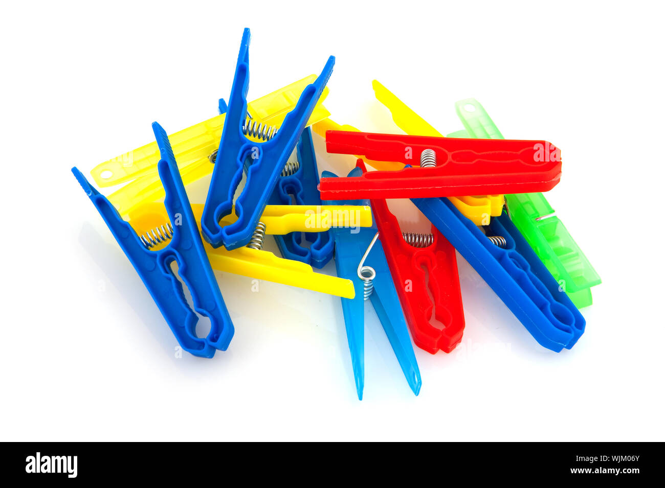 colorful clothing pins for hanging the laundry Stock Photo - Alamy