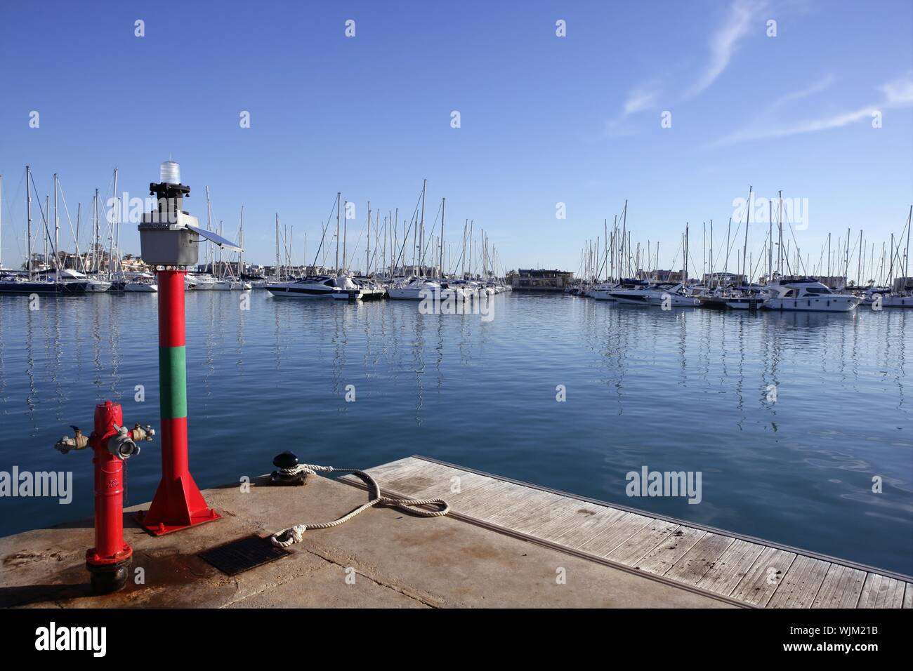 Sea Marine hydrant and beacon in mediterranean sea Stock Photo - Alamy