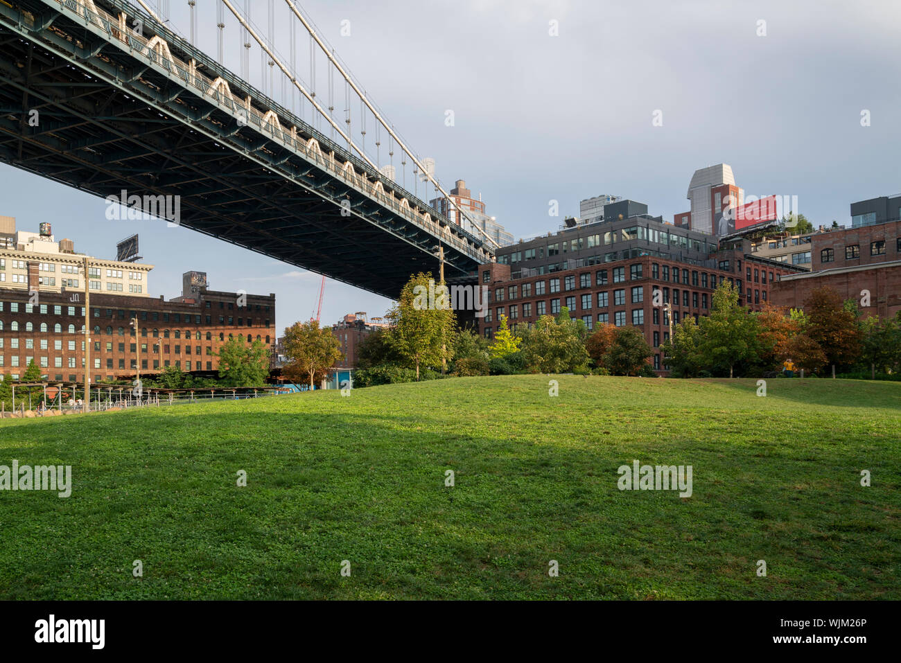 DUMBO - Down Under the Manhattan Bridge Overpass Stock Photo - Alamy