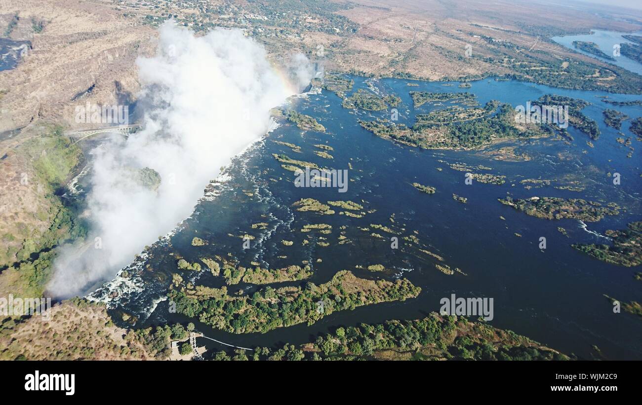 Aerial view of victoria falls hi-res stock photography and images - Alamy