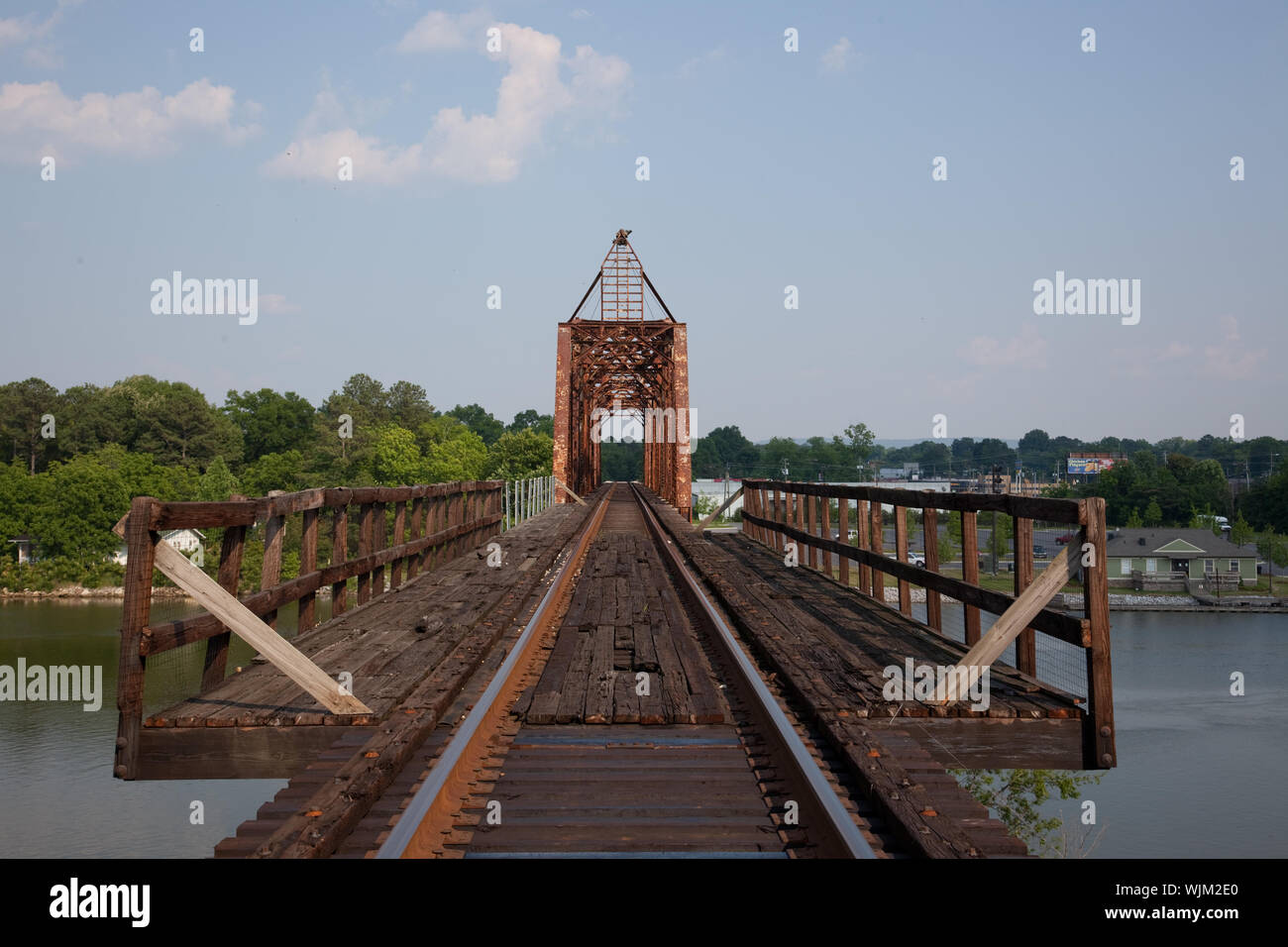 Historic train bridge in Gadsden, Alabama Stock Photo - Alamy