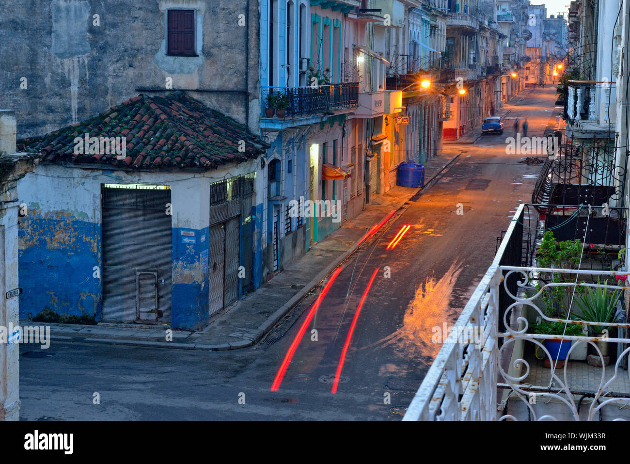 Street photography in central Havana- Calle Escobar with dawn ...