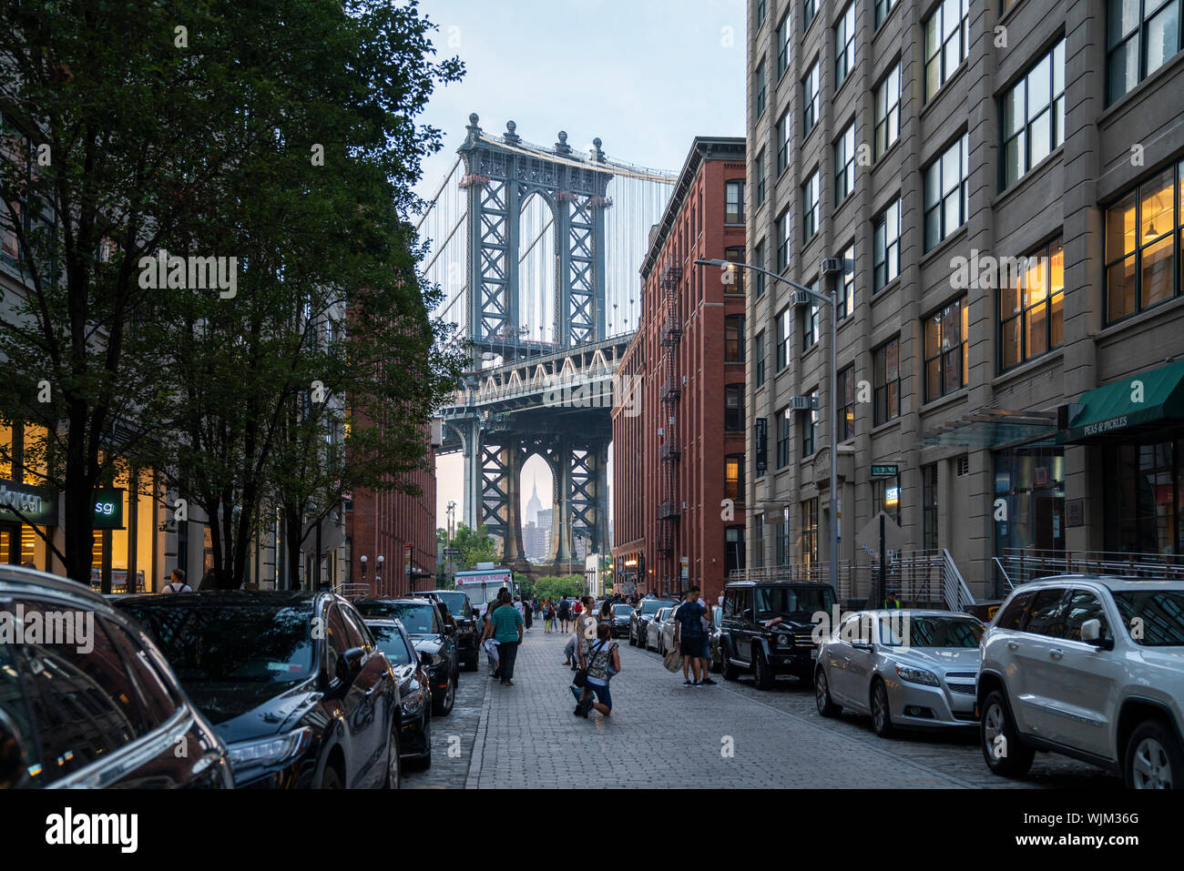 DUMBO - Down Under the Manhattan Bridge Overpass Stock Photo - Alamy