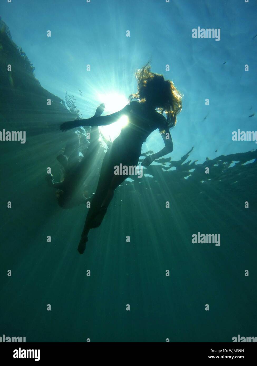 Swimming below hi-res stock photography and images - Alamy