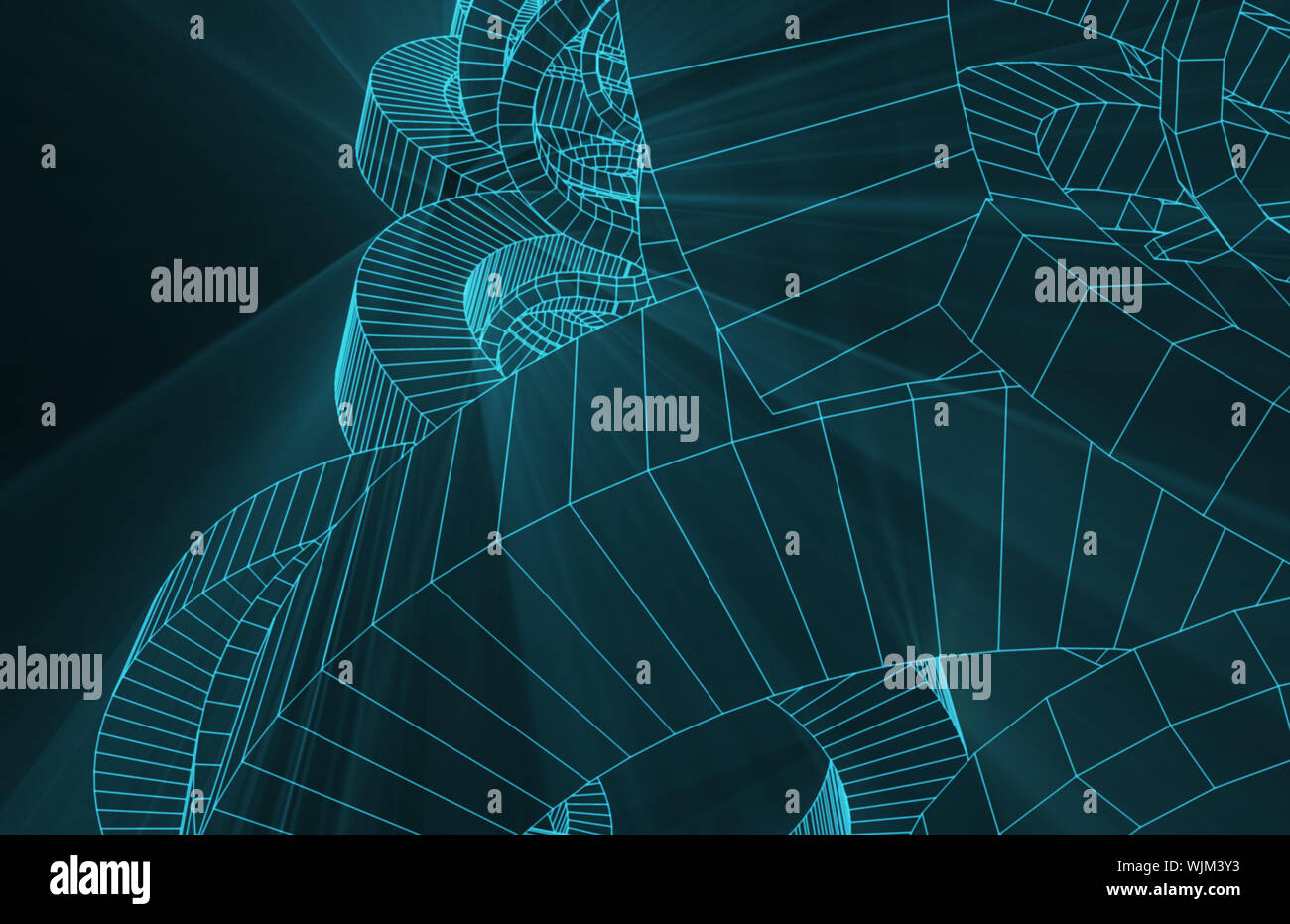 Robotic Wire Mesh Background of Wireframe as Art Stock Photo - Alamy