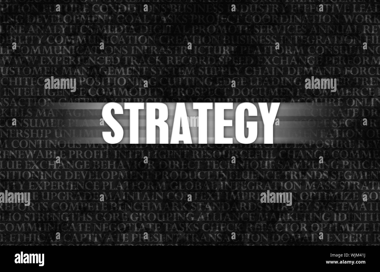 Strategy in Business as Motivation in Stone Wall Stock Photo - Alamy